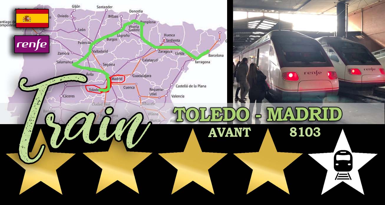 🇪🇸 TRAIN ~ 7. Toledo -> Madrid-Atocha : (Renfe Avant 8103) SPAIN – The ...