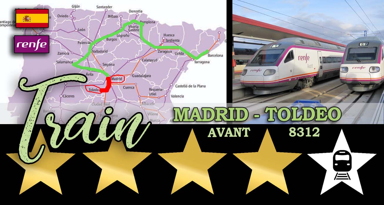 🇪🇸 TRAIN ~ 6. Madrid-Atocha -> Toledo : (Renfe Avant 8312) SPAIN – The ...
